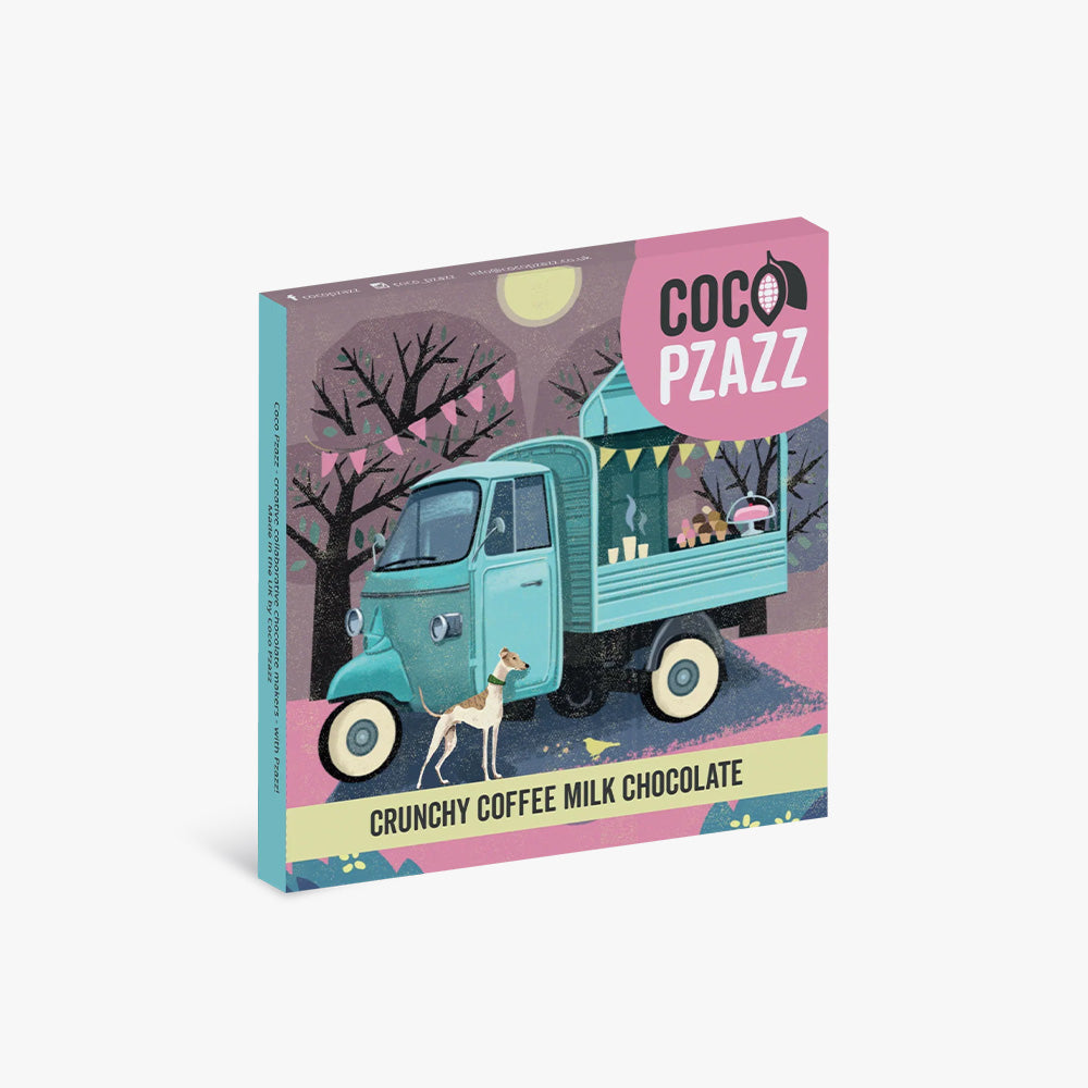 Coco Pzazz Rocket68 Crunchy Coffee Milk Chocolate Bar - 80g – Welsh ...